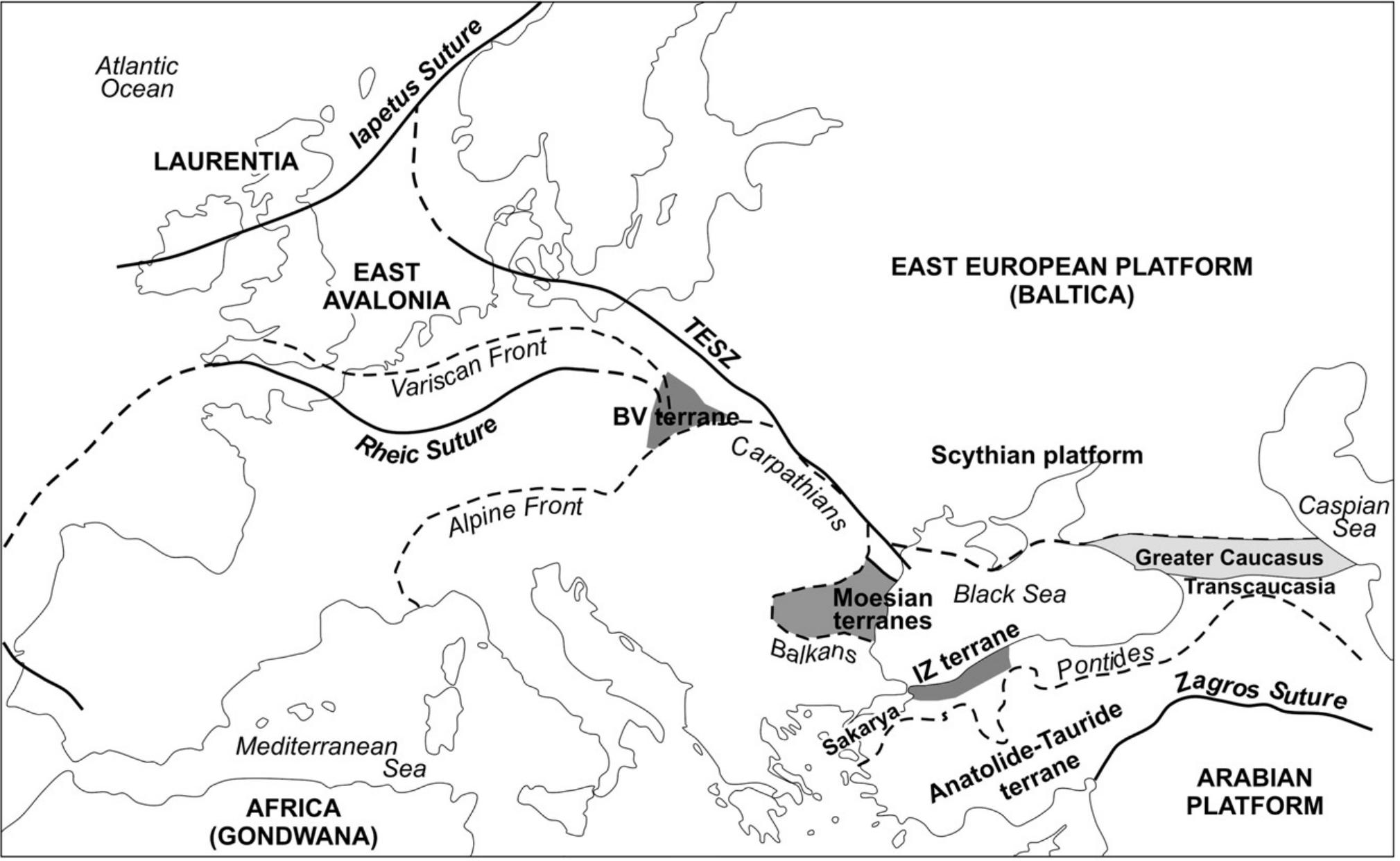 Geologic map illustrating the location of the studied