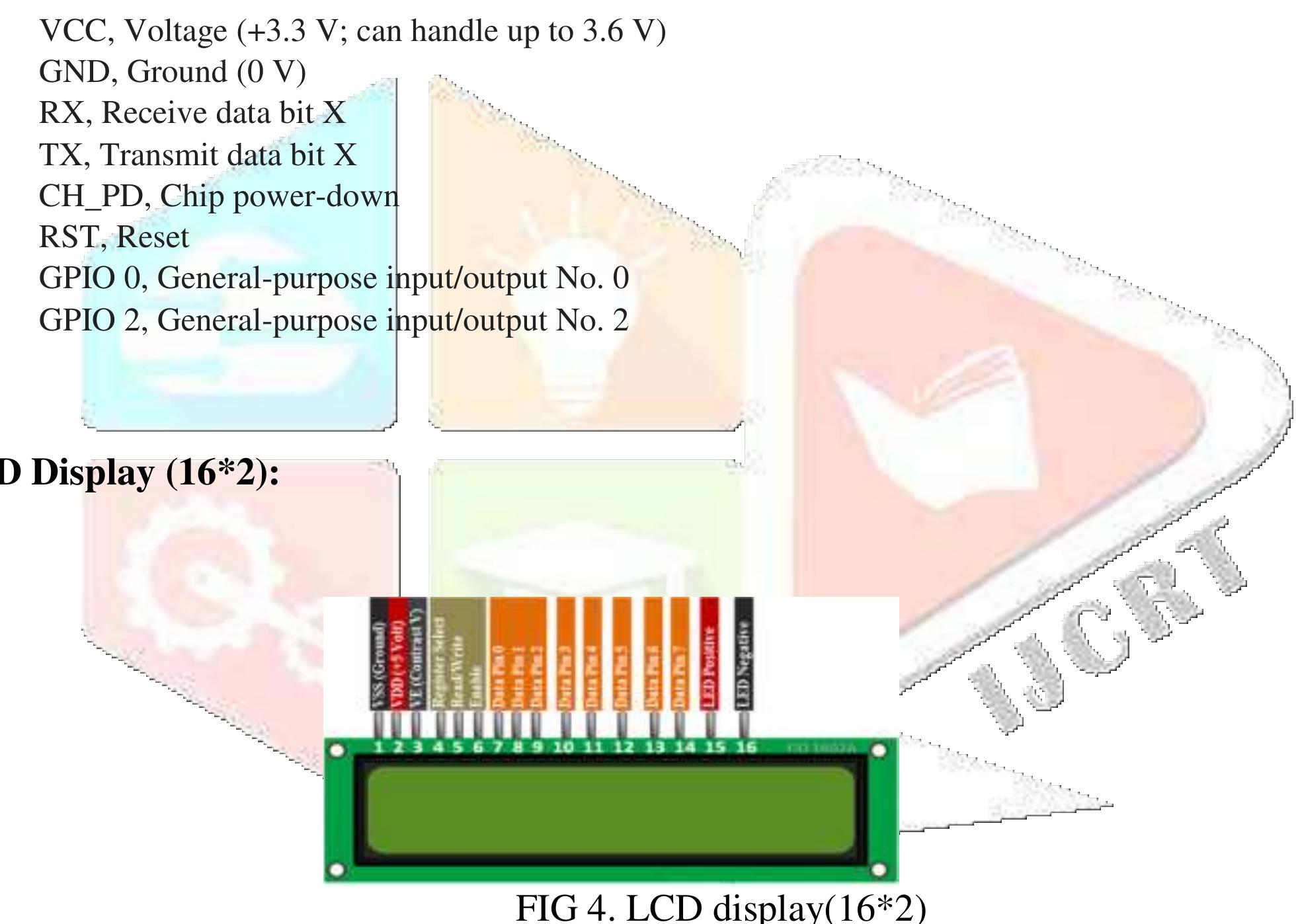 Rhe pinout is as follows for the common esp-01 module:
