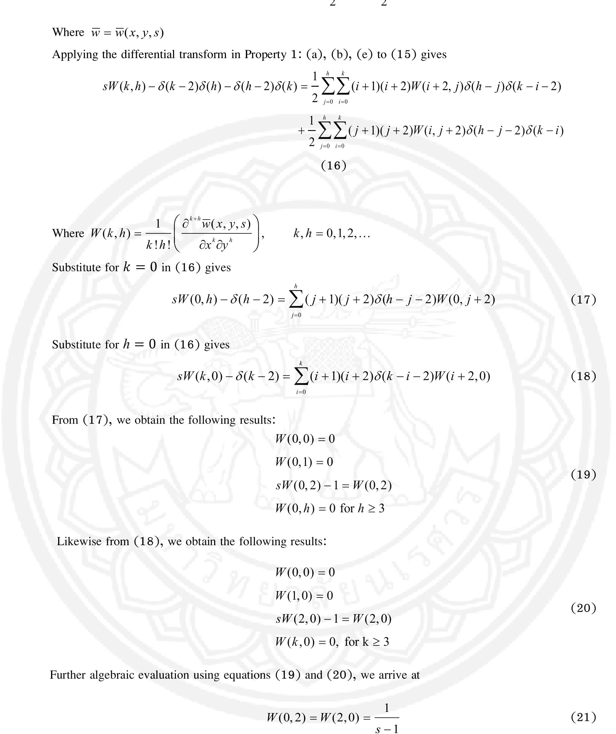 Figure 5 - Application of Laplace Differential Transform