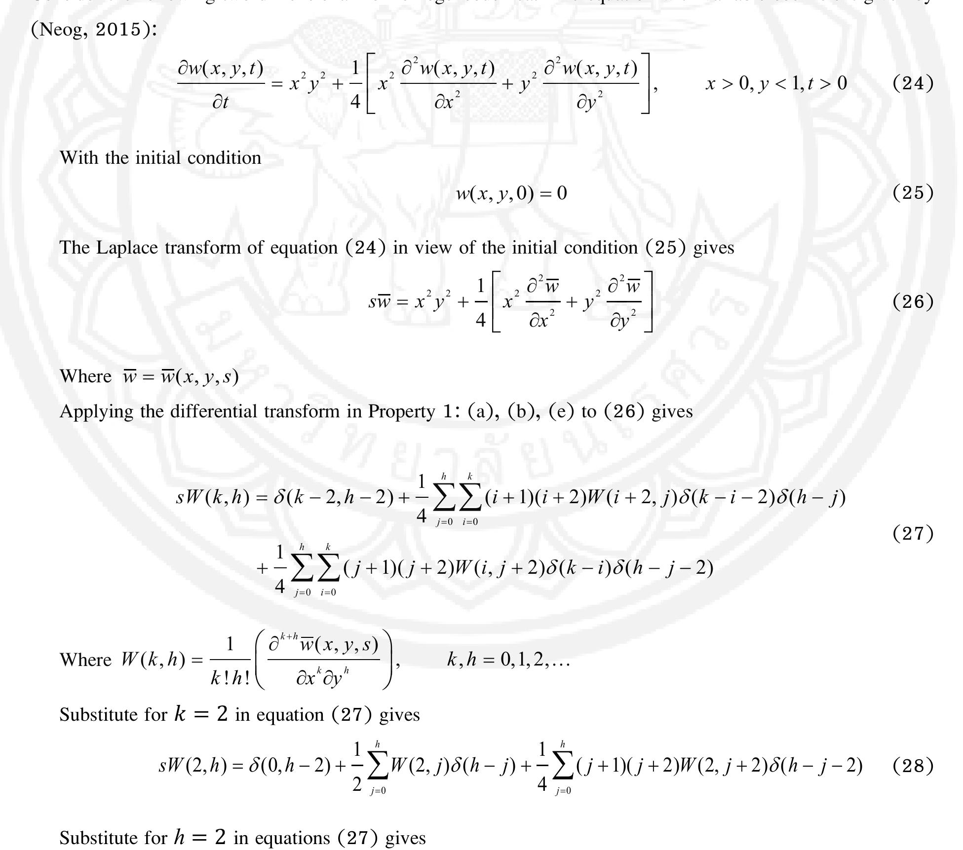 Figure 7 - Application of Laplace Differential Transform