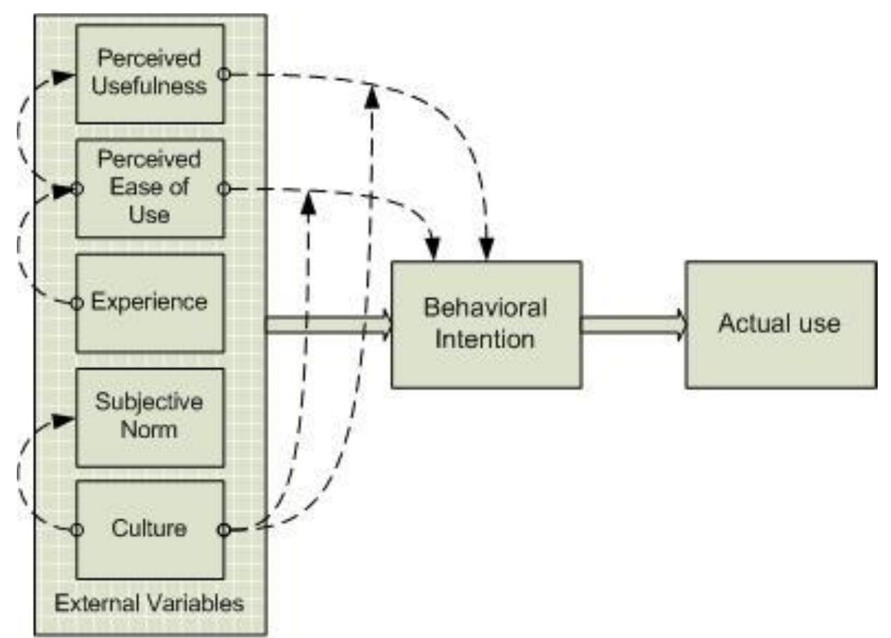 Technology acceptance model (adapted from davis (1989)