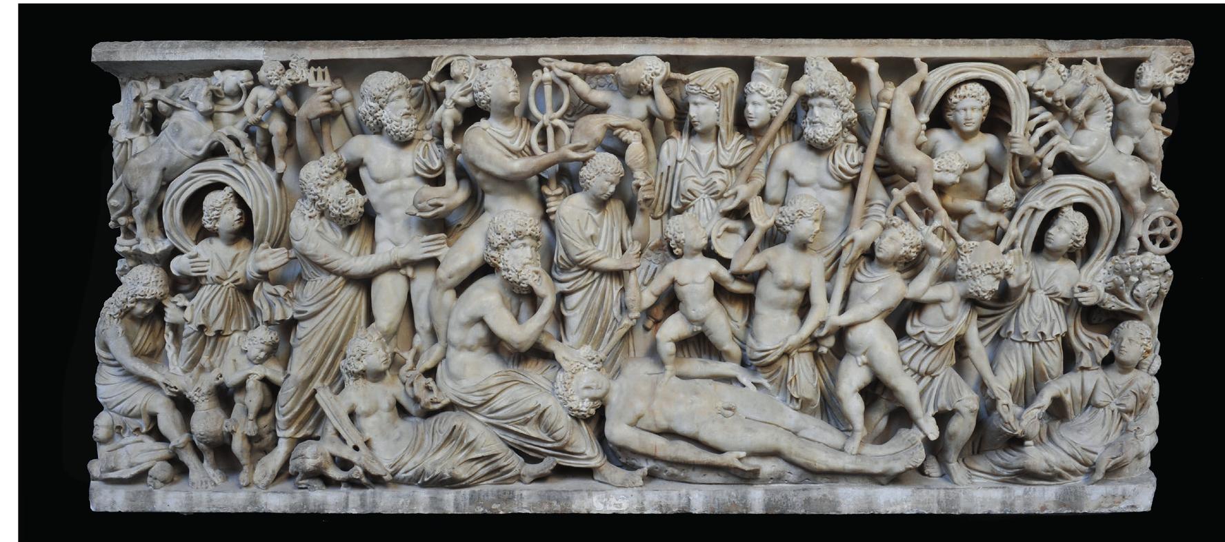 Prometheus sarcophagus, front. naples museo archeologico