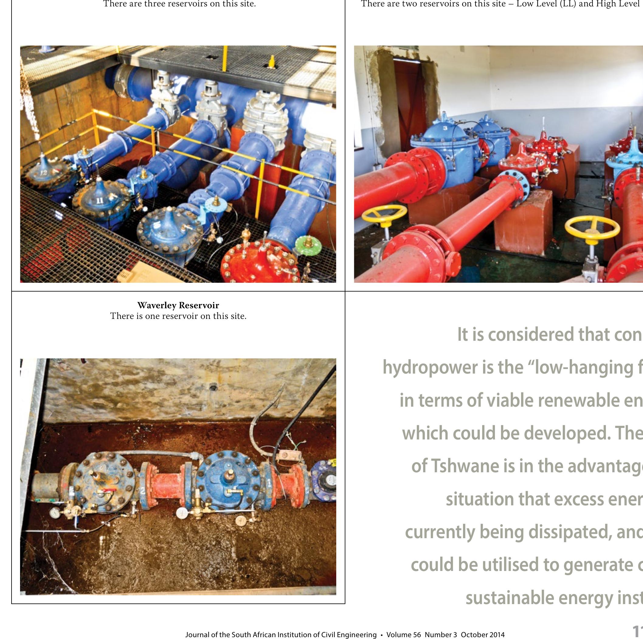 Figure 12 - Conduit-hydropower potential in the City of