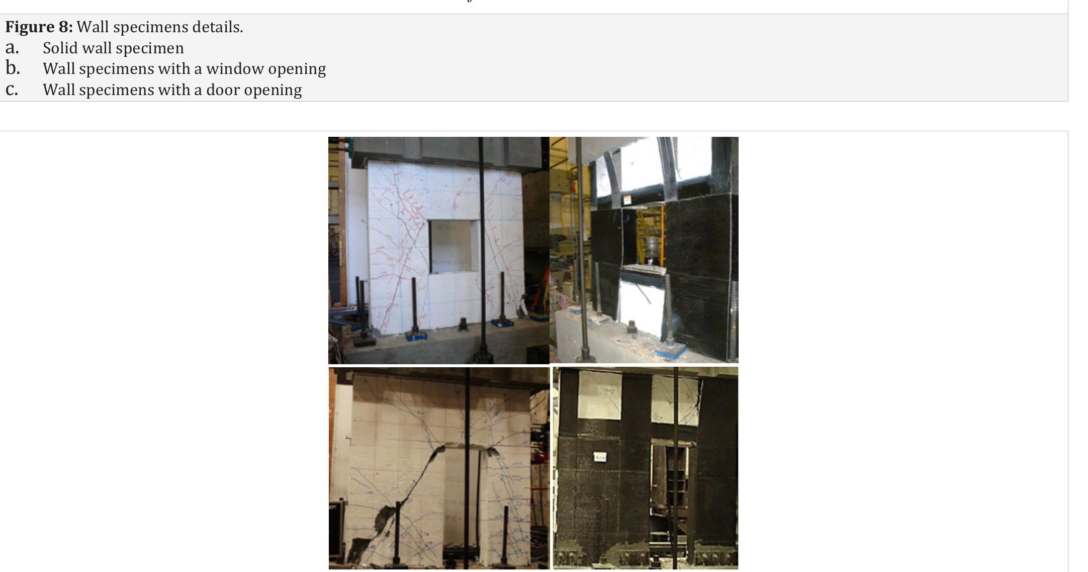 Failure modes of as-built and retrofitted wall with opening