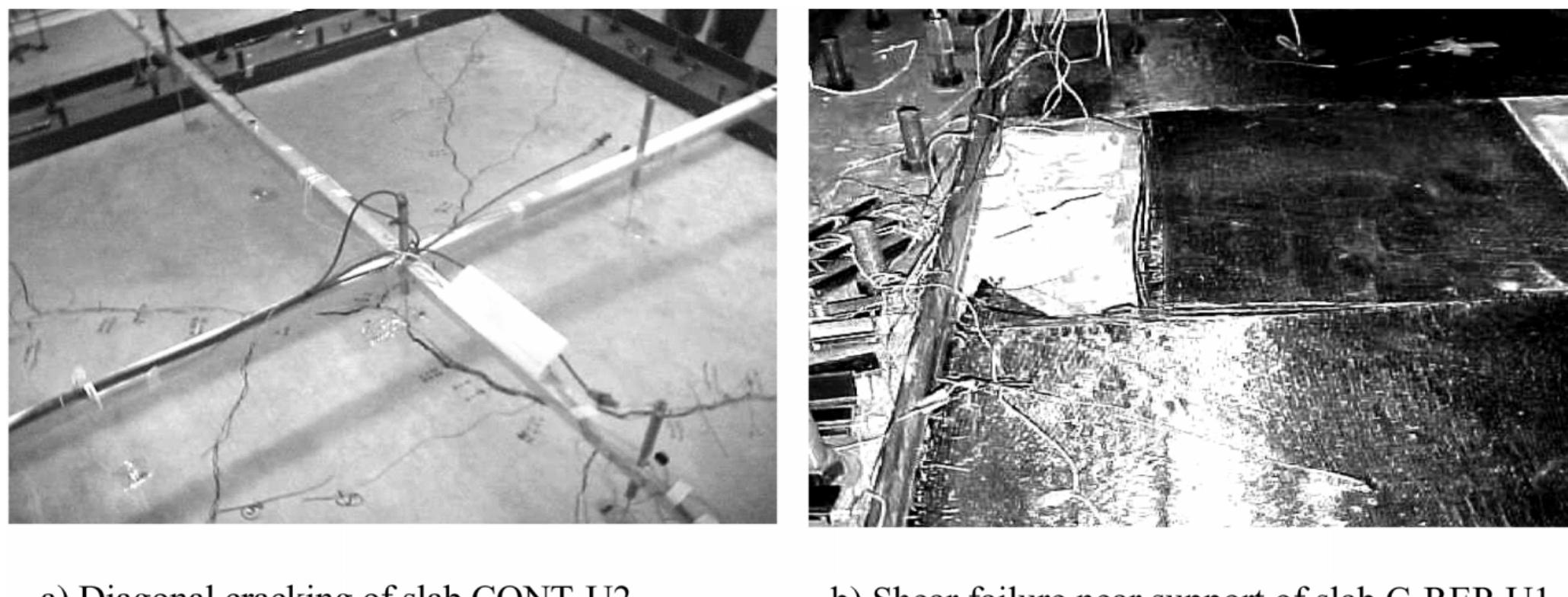 Typical failure modes of as-built and repaired unreinforced
