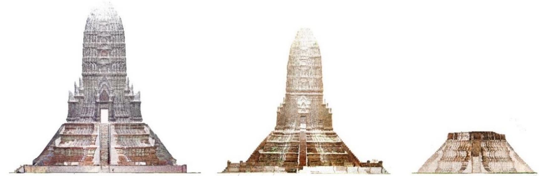 The point cloud image showing the main prang of wat