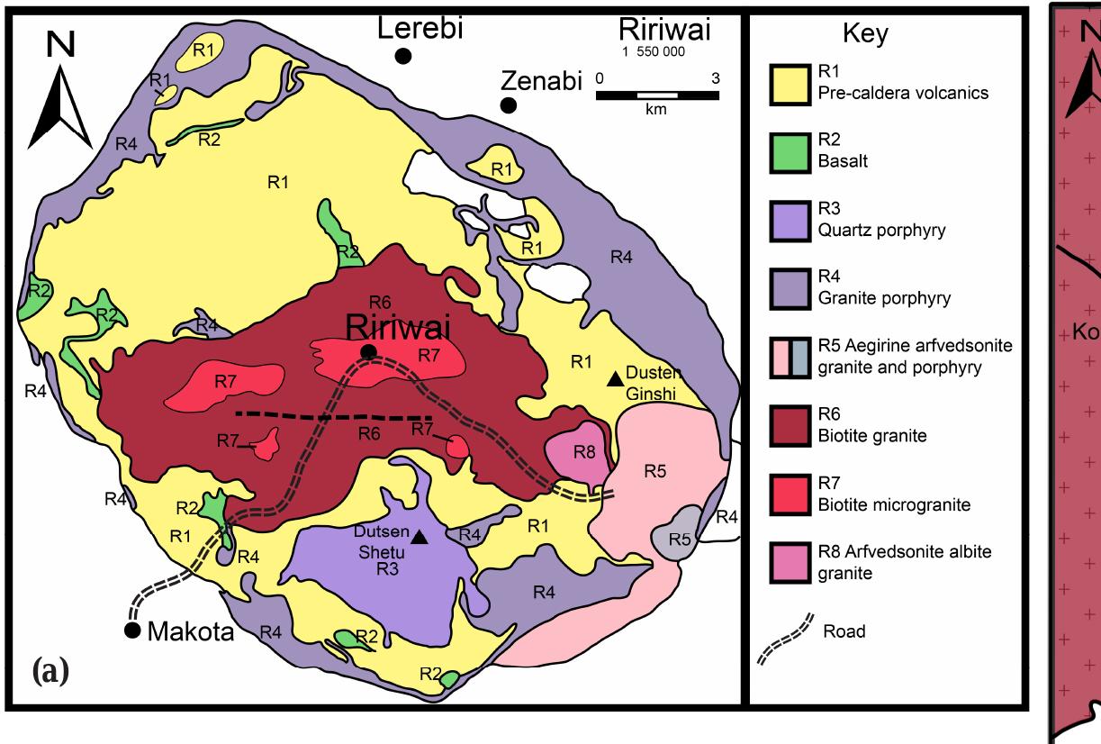 Geological maps of tin mineralised ring complexes in nigeria