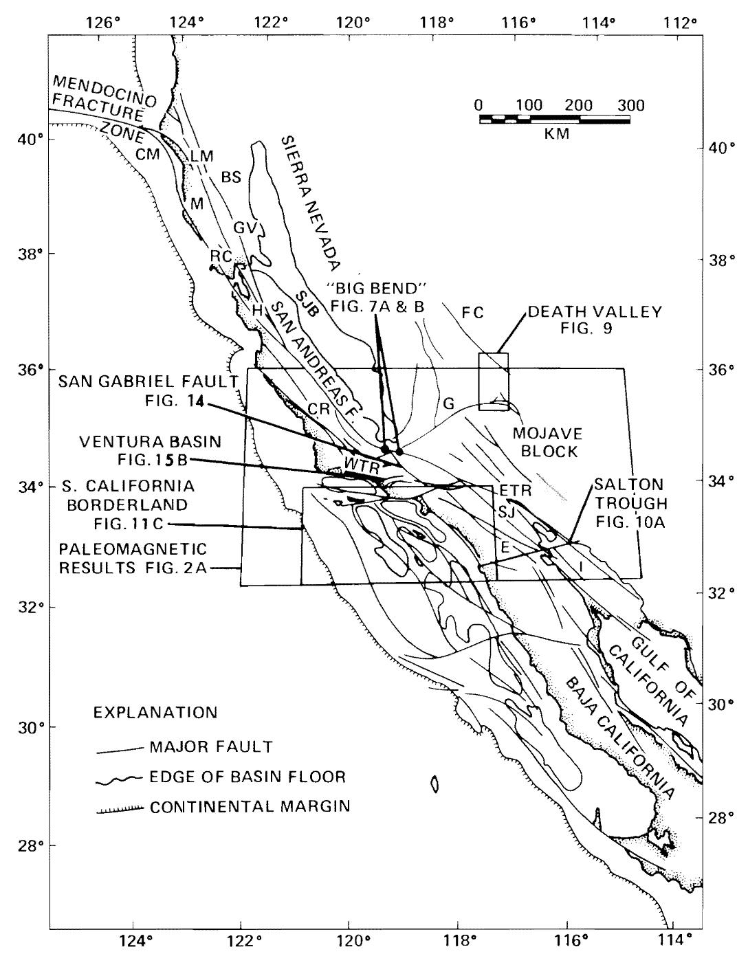 Fic. 1.—major faults in the diffuse transform plate boundary