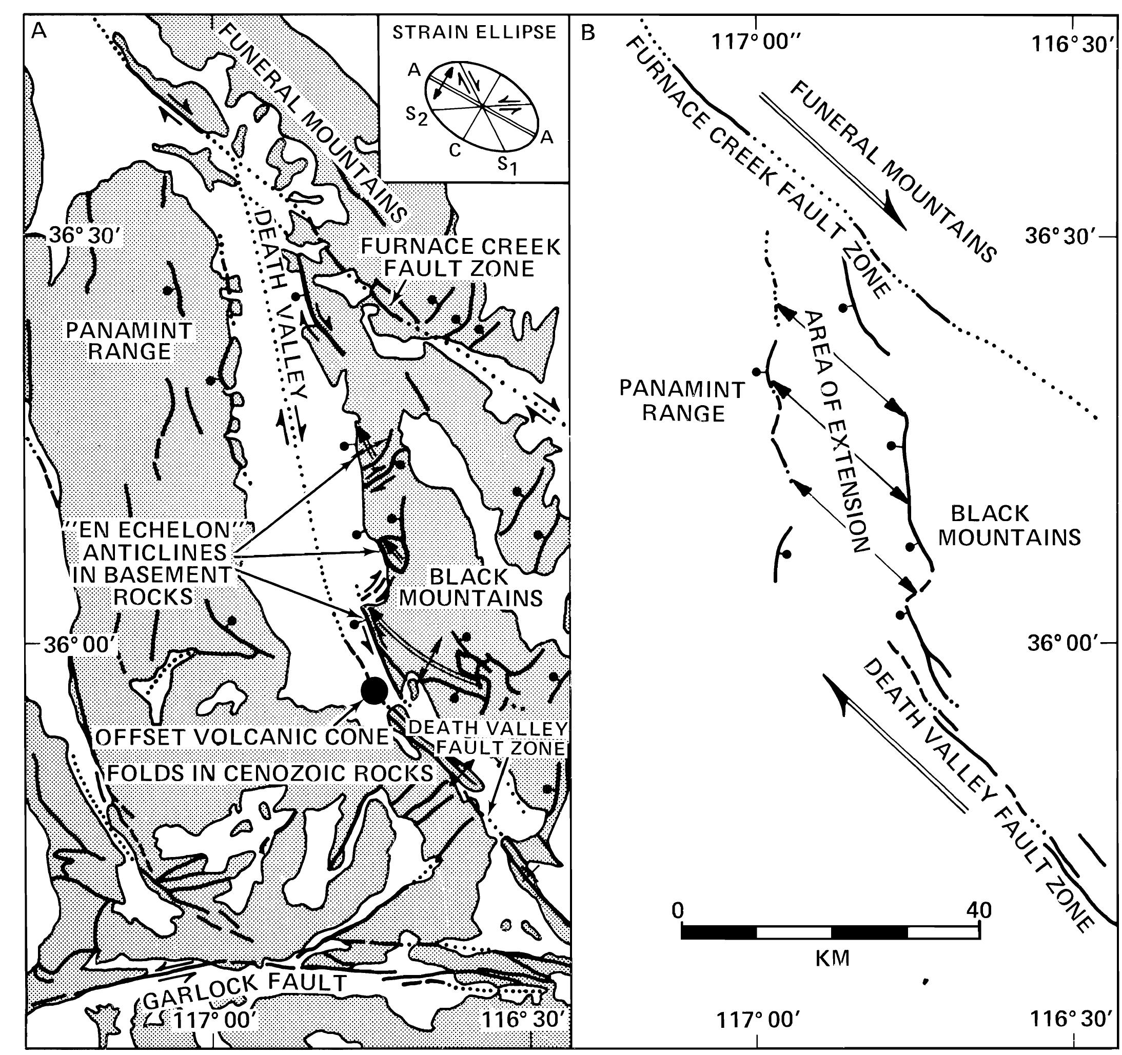 Fic. 9.—major fault zones in the death valley area,