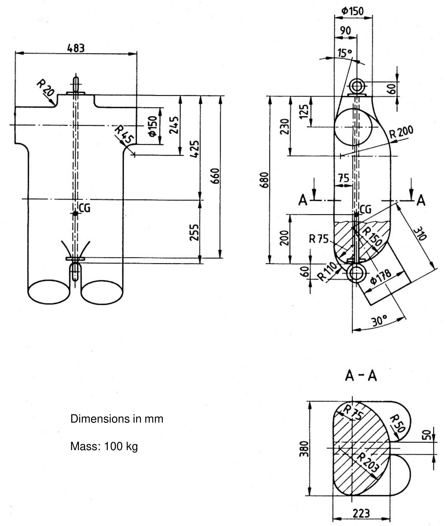 Example of a rigid torso dummy used in testing harnesses