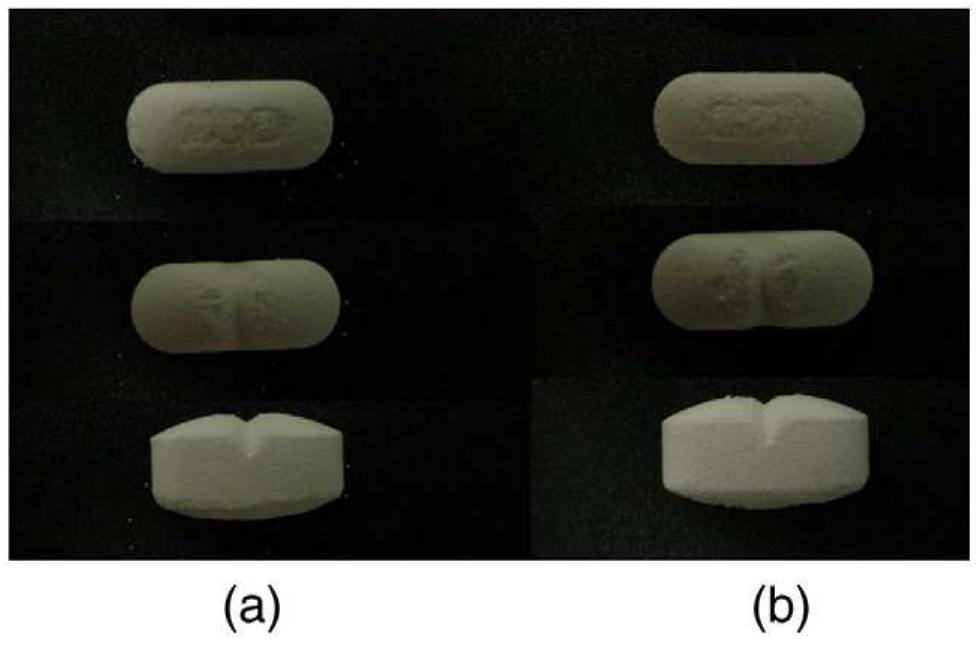 Friability and erosion behaviour of density tablets a)