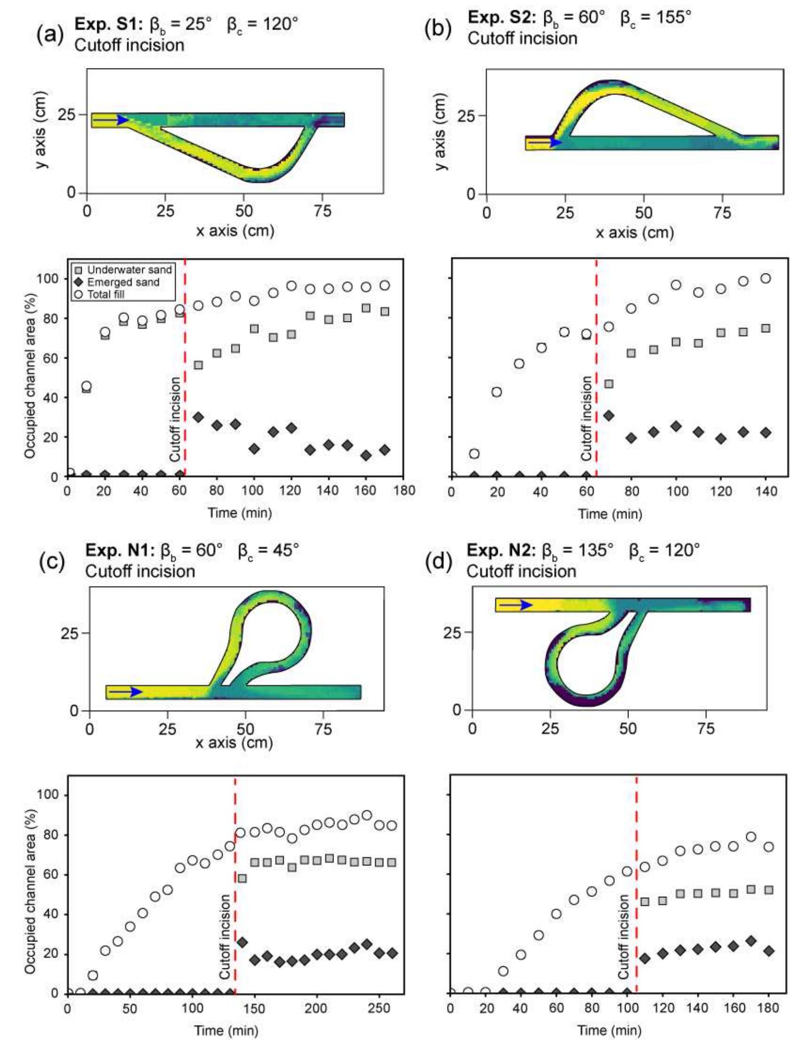 6: final occupation maps and temporal occupation curve of