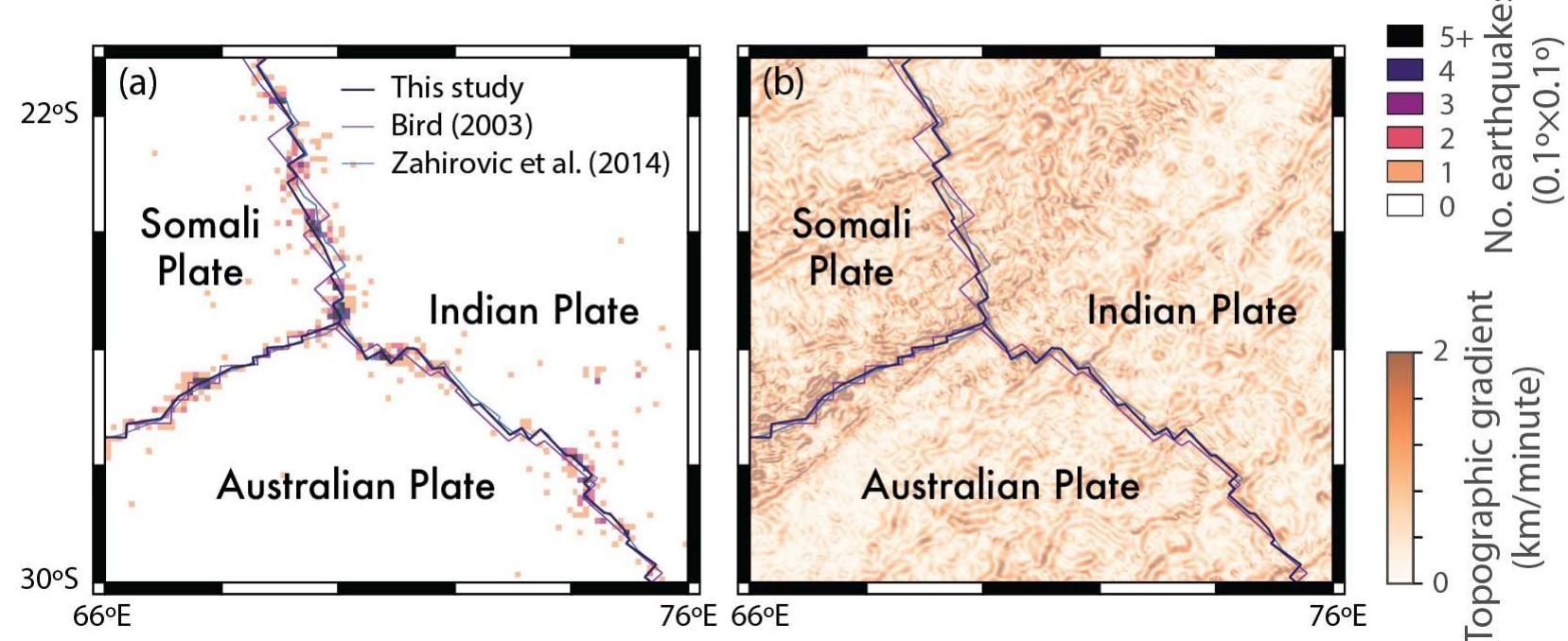 Refining locations of mid-ocean ridges relied heavily on the