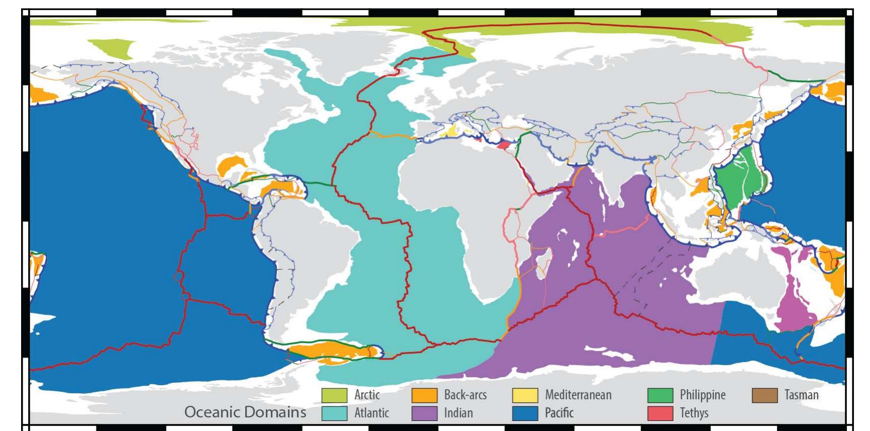 Figure 5 - New maps of global geologic provinces and
