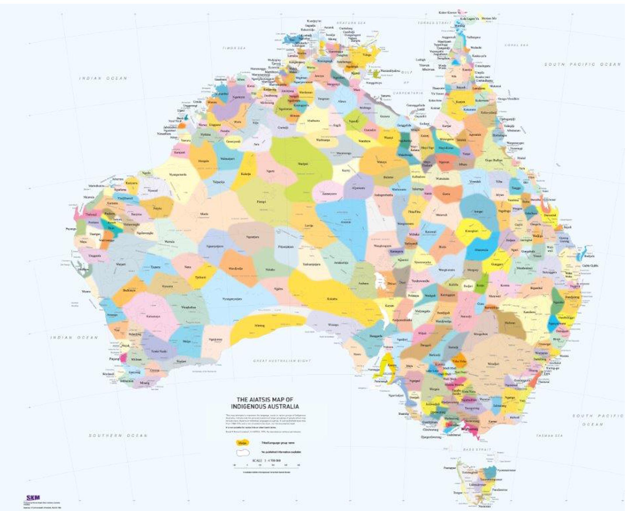 Aiatsis map of indigenous australia (horton, 1996). this map