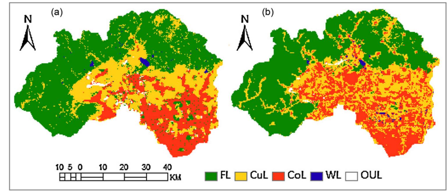 Simulated Land Use Maps In 2008 A Using Ca Markov Model
