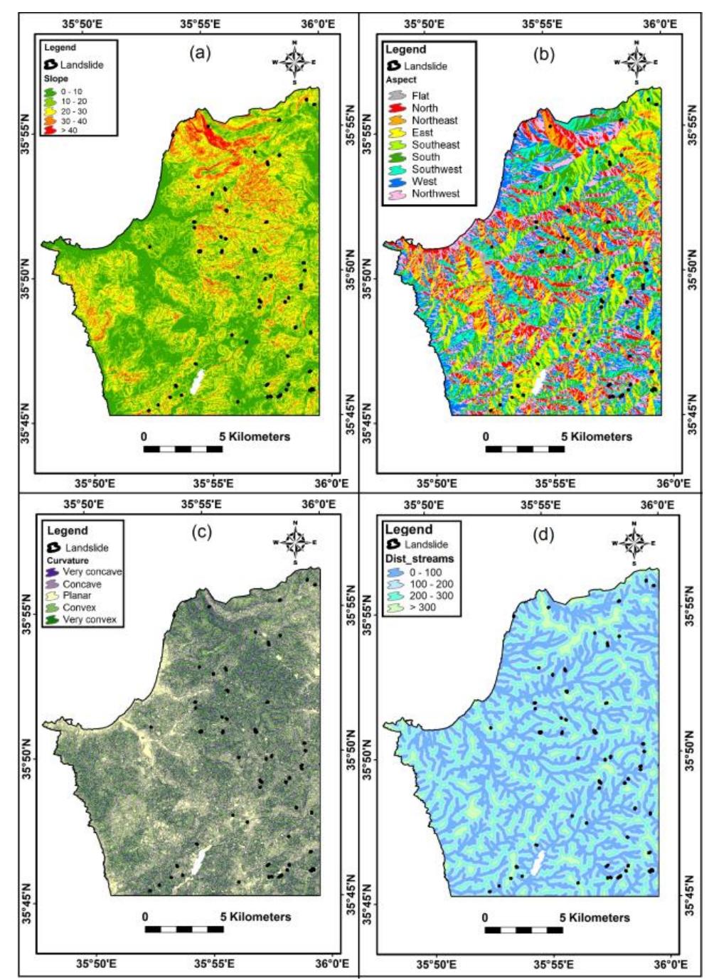 Also, slope map (figure 8-a), aspect map (figure 8-b),