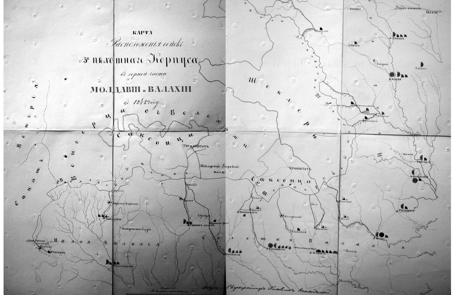 Map 3. russian military map of moldavia and wallachia’s