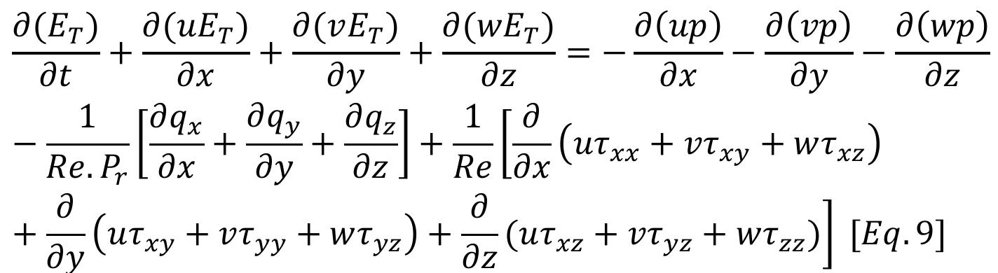 The navier-stokes’s energy equation is based on the