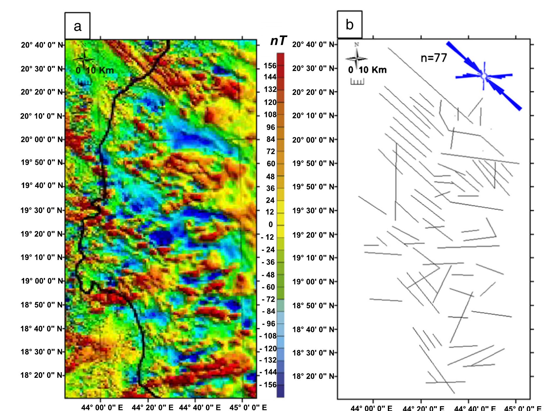 A reduced to the pole magnetic anomaly map of wajid group