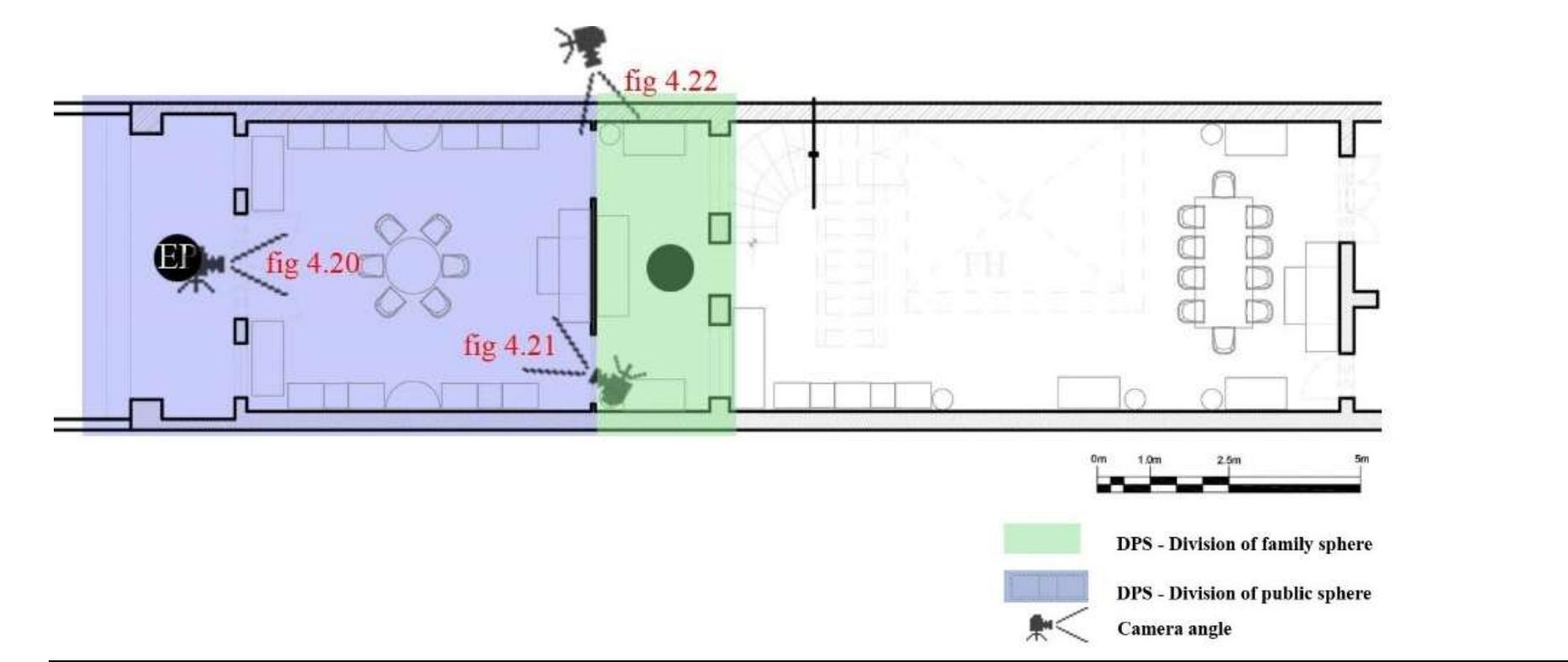 The layout drawing. diagram showing the camera angles