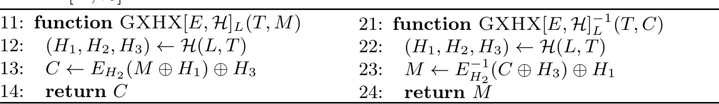 (PDF) XHX – A Framework for Optimally Secure Tweakable Block Ciphers ...