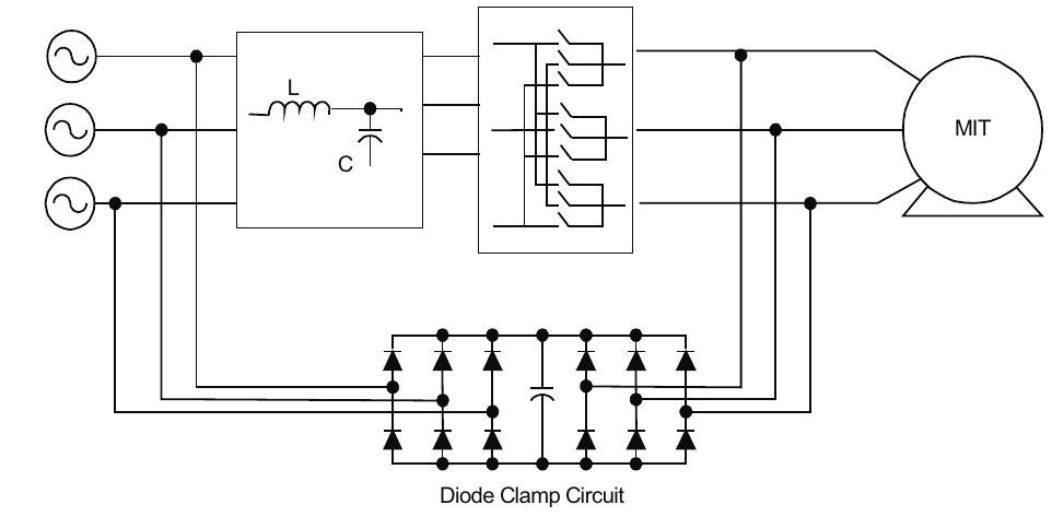 Overvoltage protection circuit using clamping diodes. the