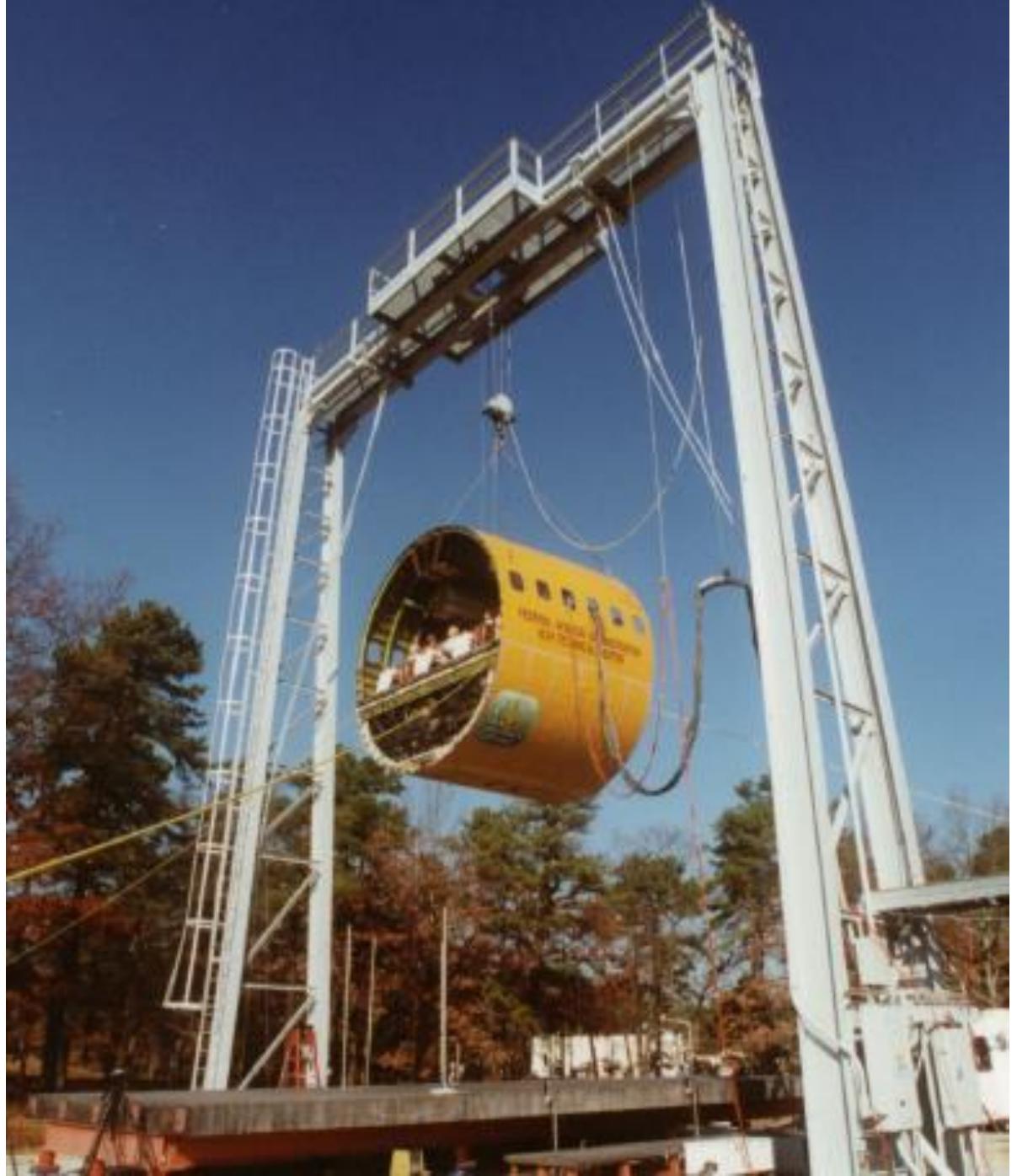 Ure 2-1: vertical drop test of a boeing 737 fuselage