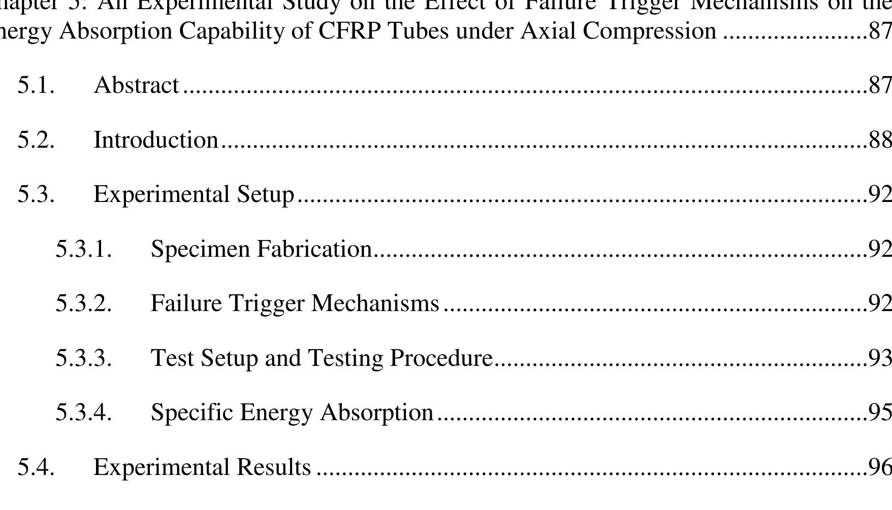 Table 1 - Crashworthy Design and Analysis of Aircraft
