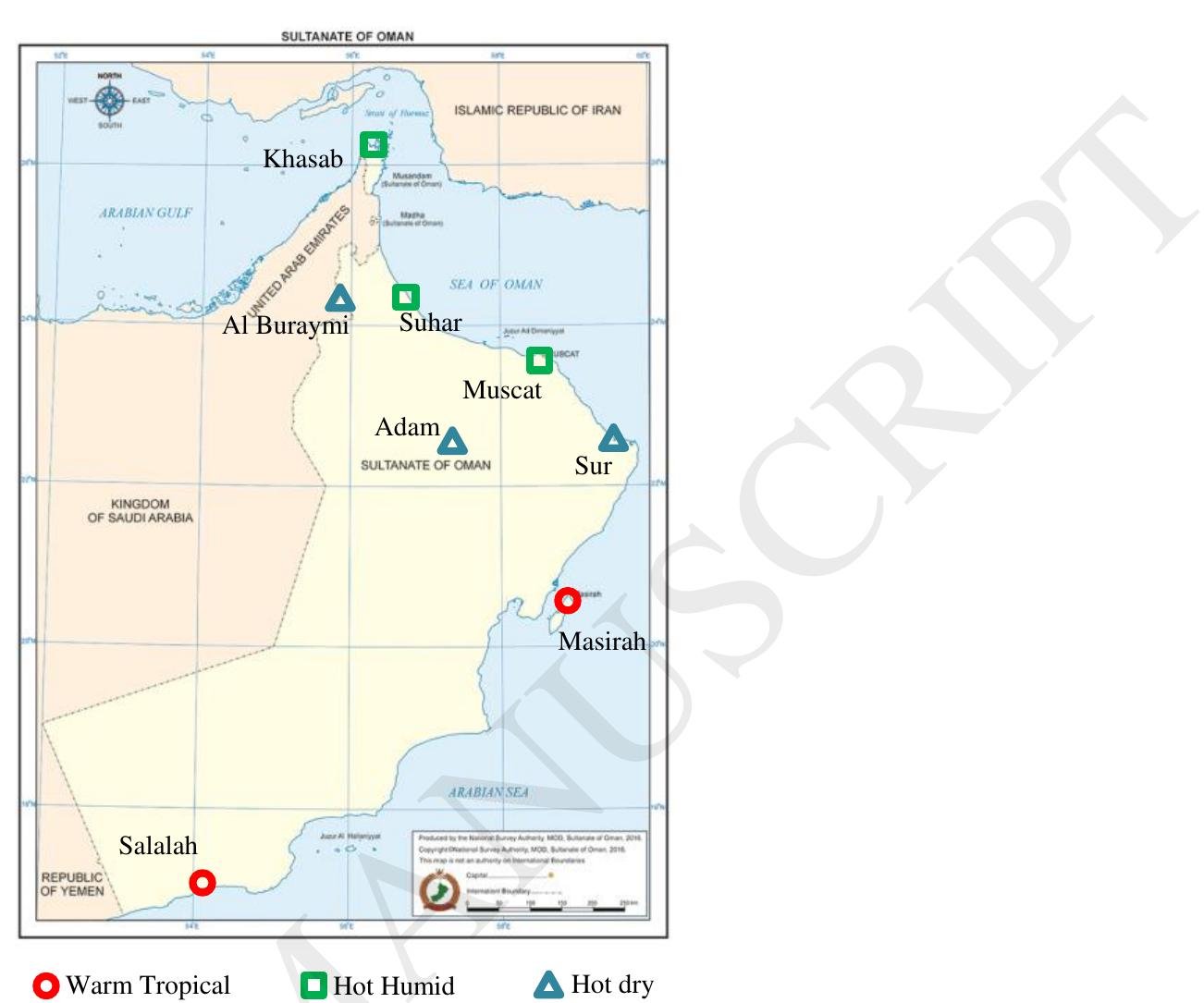 A schematic representation showing the cities and their
