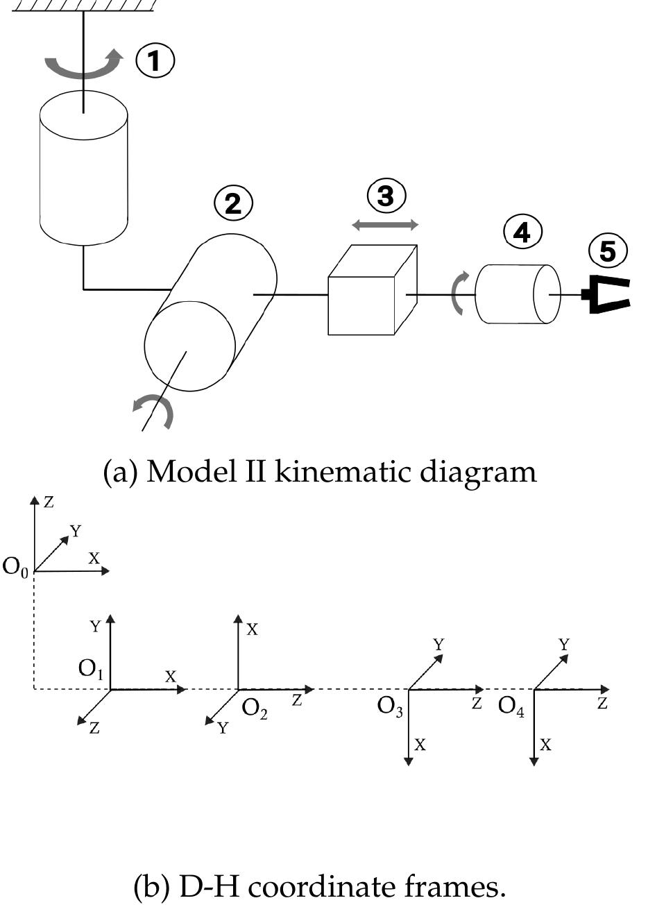 4: (a) kinematic diagram of the wrf with the human arm