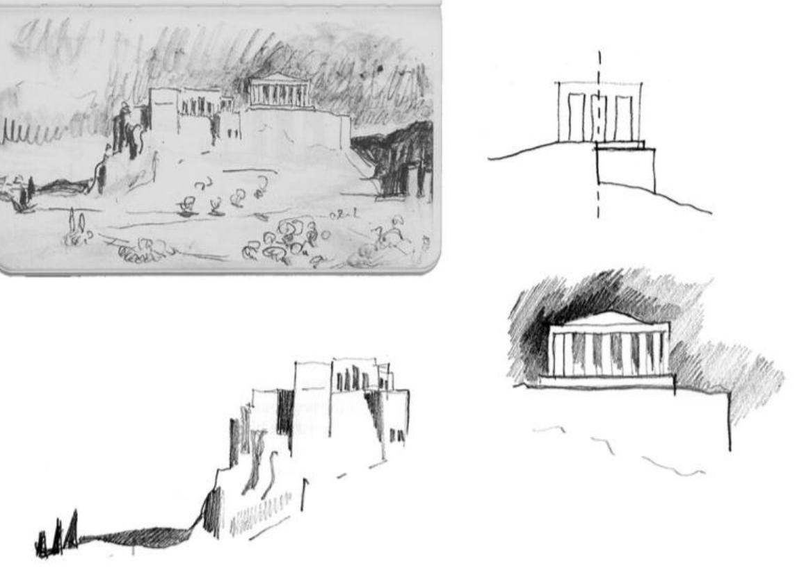 4. clockwise from top left: le corbusier, sketch 123, carnet