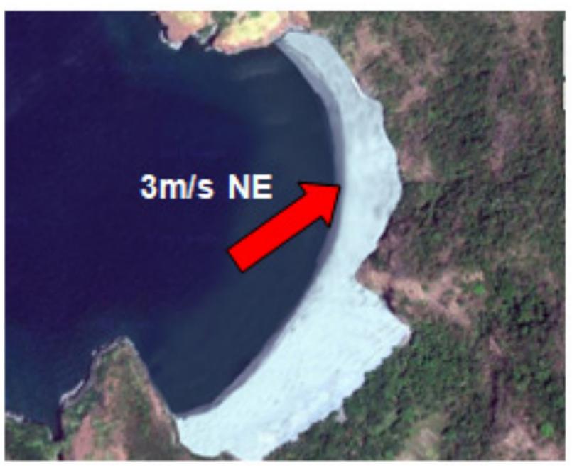 Plan view of nourished beach (source: google maps december