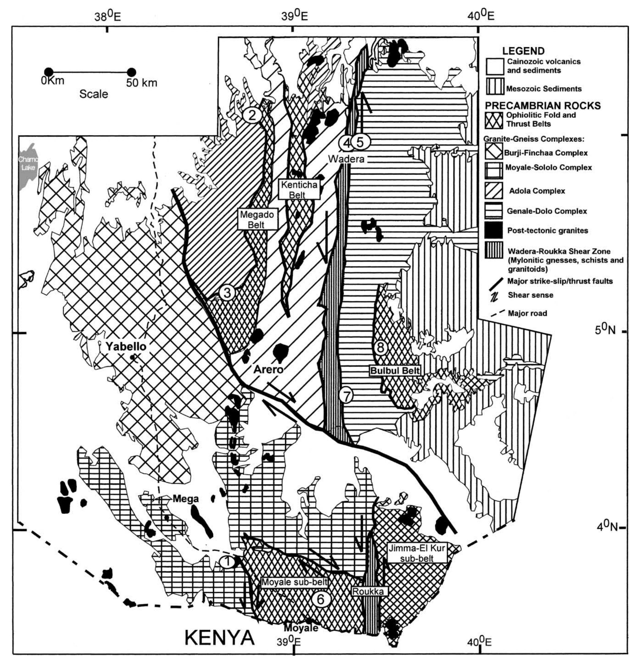 Tectonostratigraphic map of the precambrian geology of