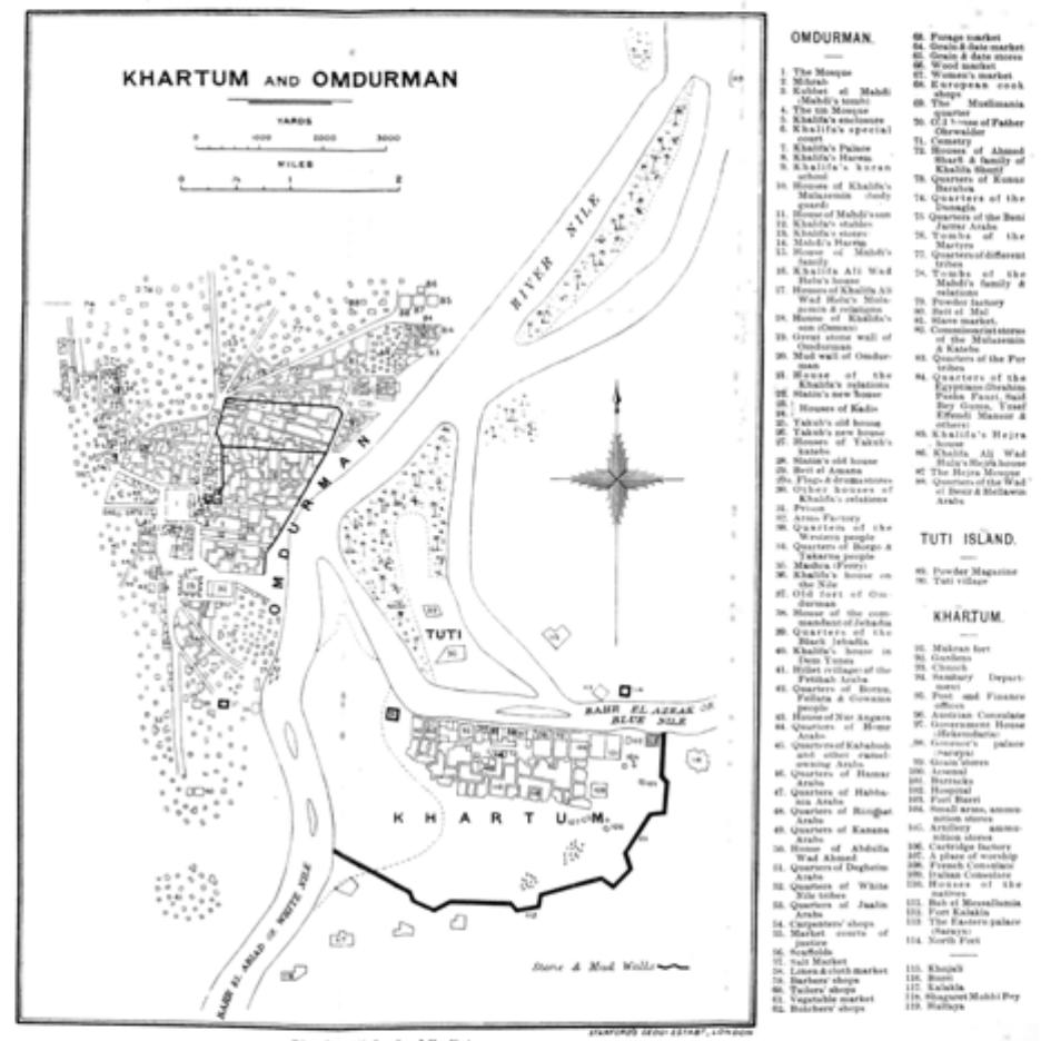 Plan of khartoum and umm-durman at the end of the 19"
