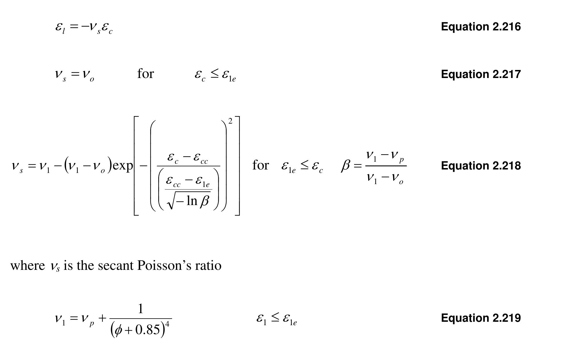 The stress strain curve. the lateral pressure is calculated