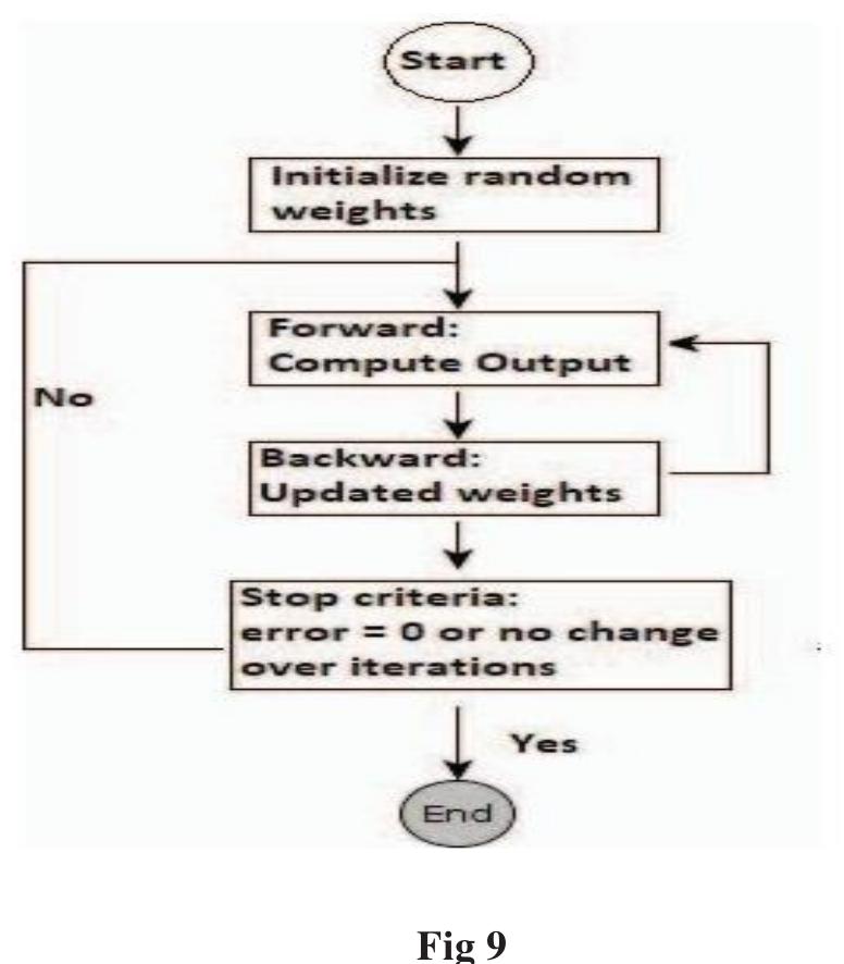 Training step flow chart of convolutional neural networks