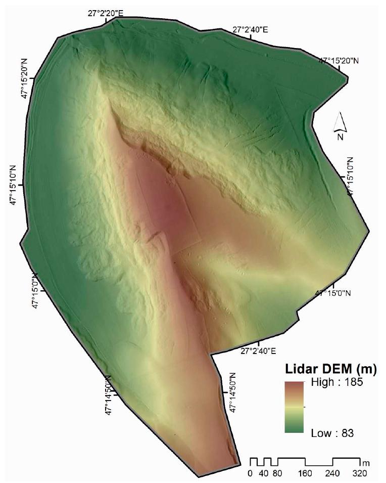 Dem produced from the airborne laser scanning (als) data.