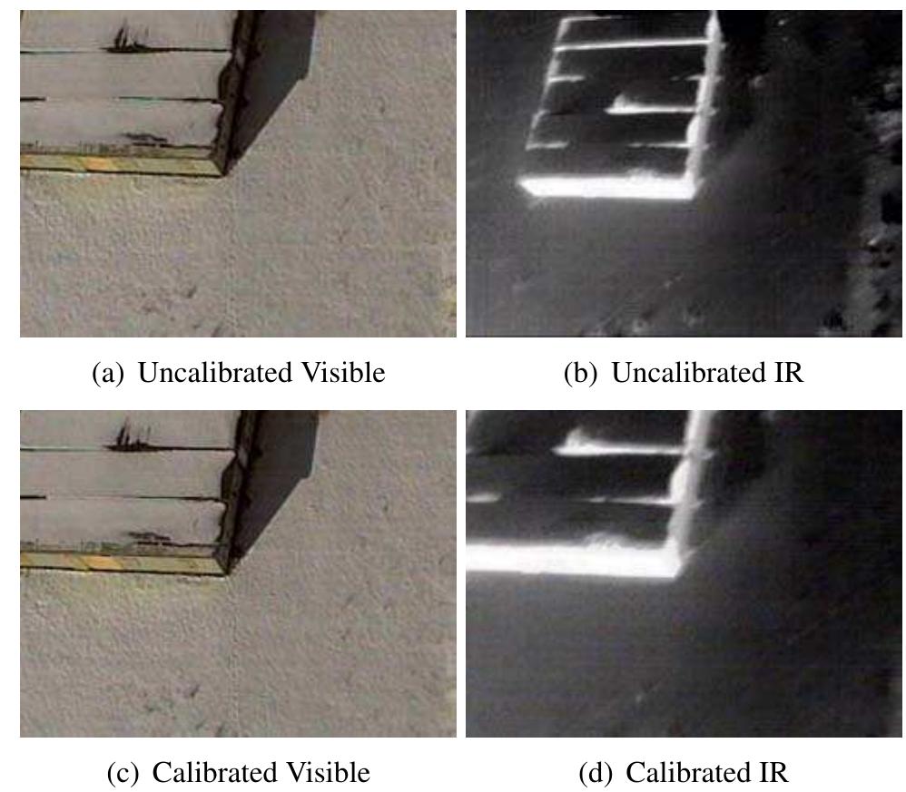 Sample image pair before and after calibration.