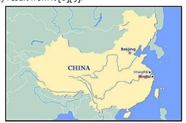 Map of ningbo's location [10]