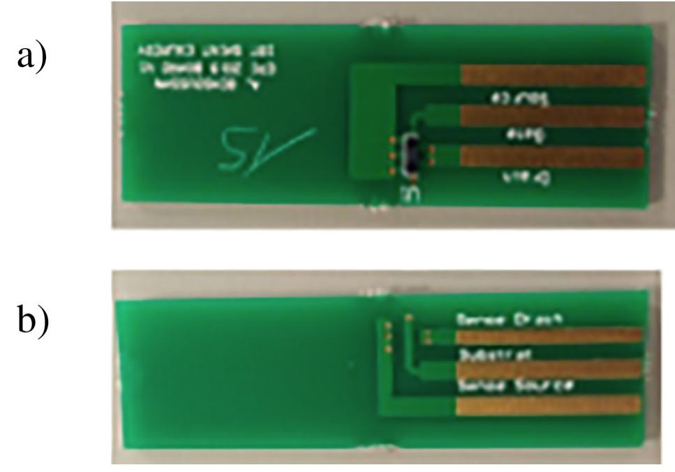 A) top b) bottom view of the dut. 3.1. htrb step stress