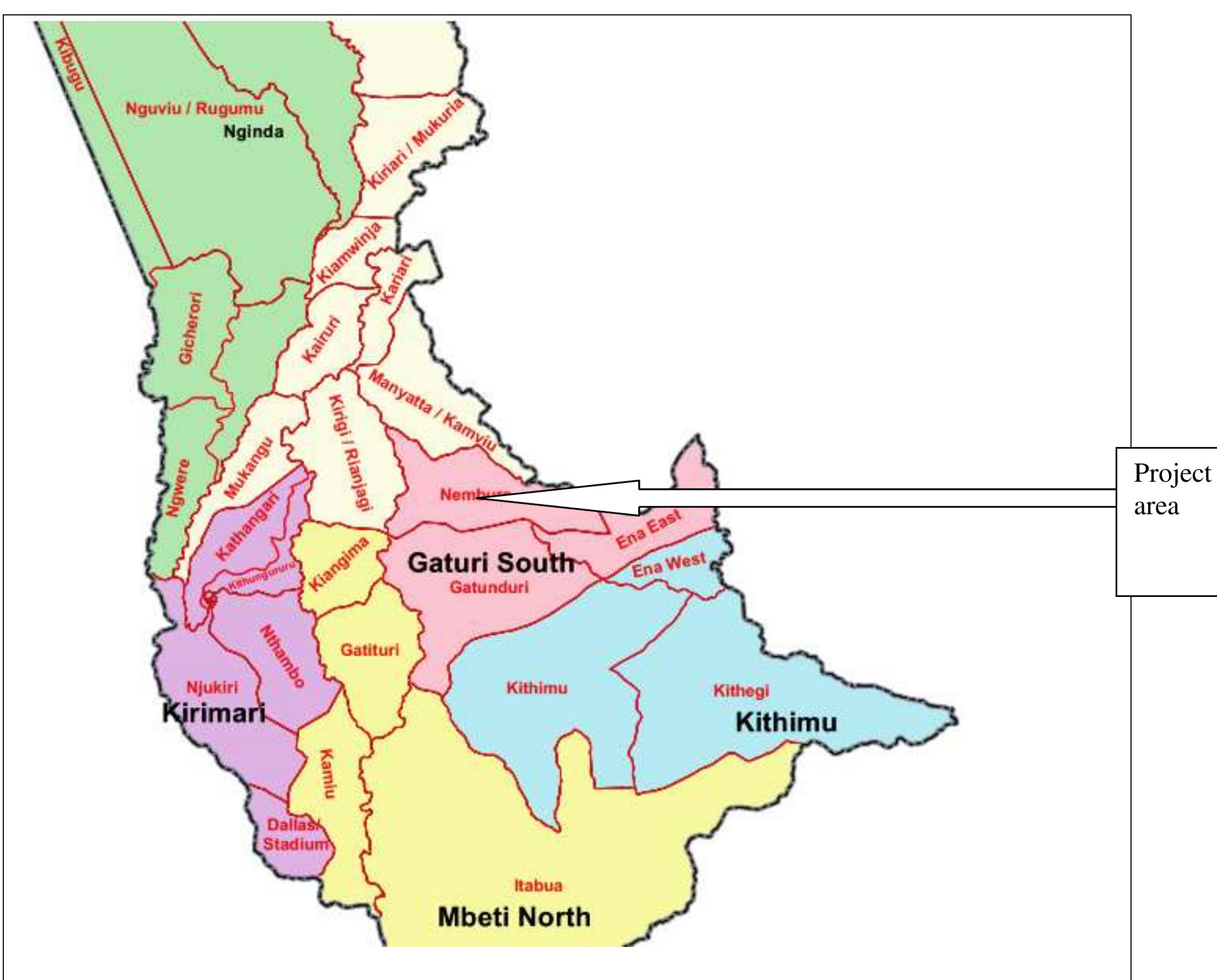 Map of manyatta constituency (source: worldwide web)