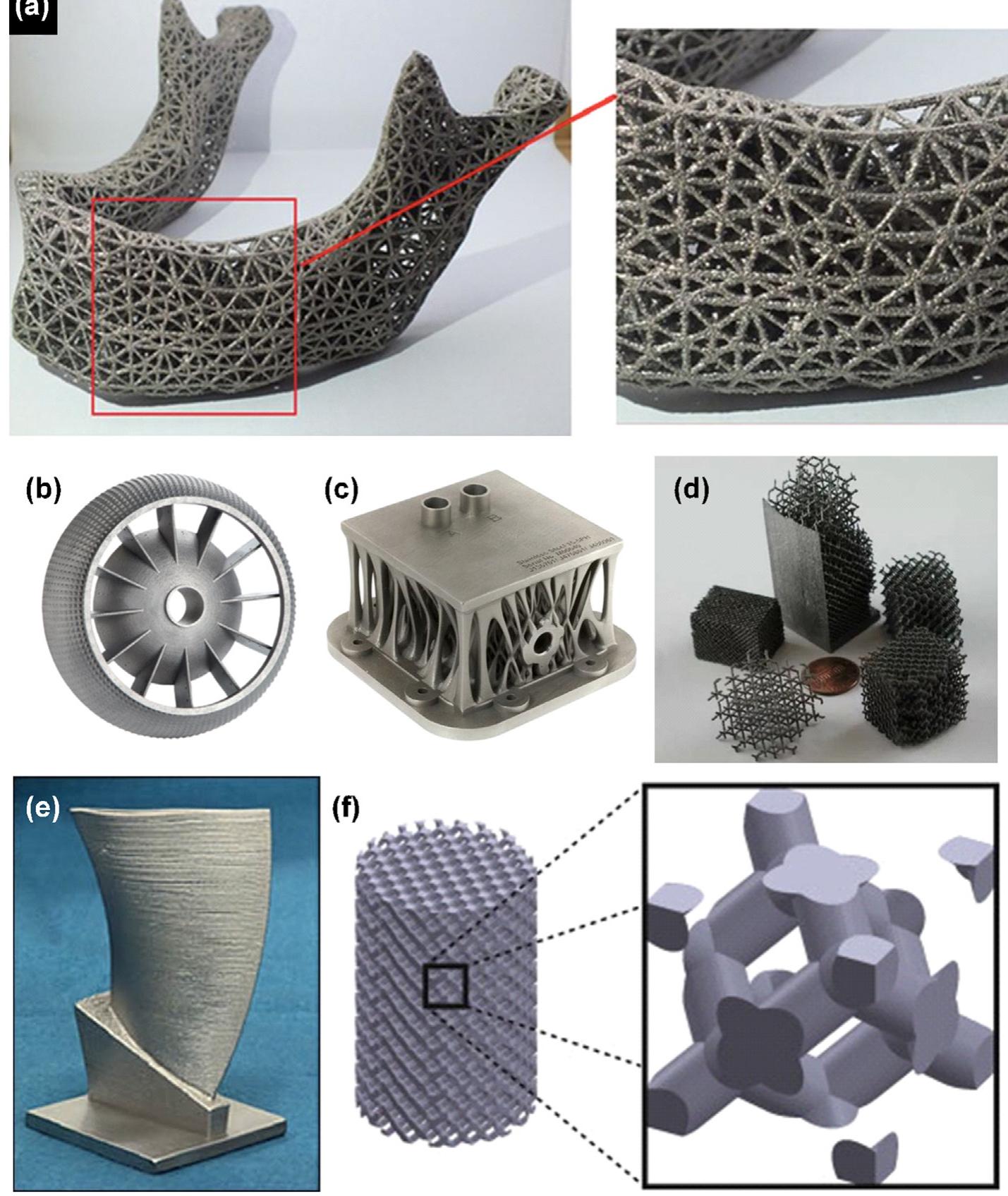 (a) 3d mesh ti6ai4v mandibular prosthesis scaffold