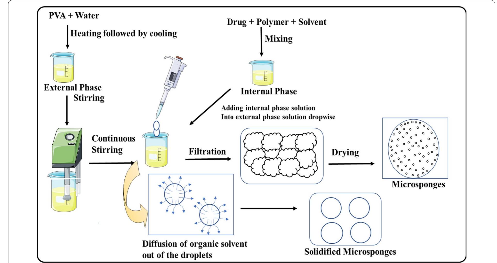 Ultrasound-assisted microsponge method the transport of