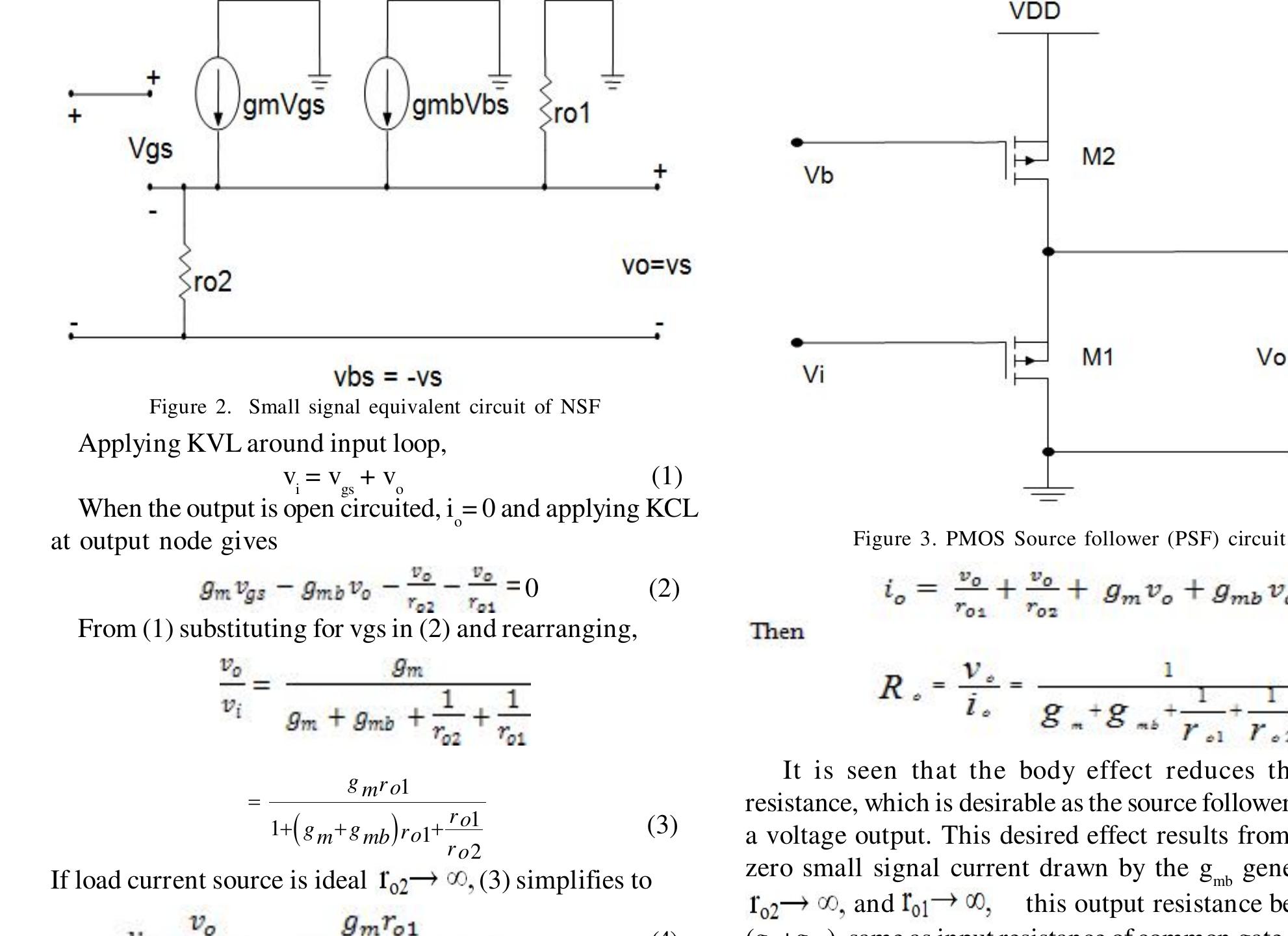 Figure 2 - Analysis and Design of CMOS Source Followers and