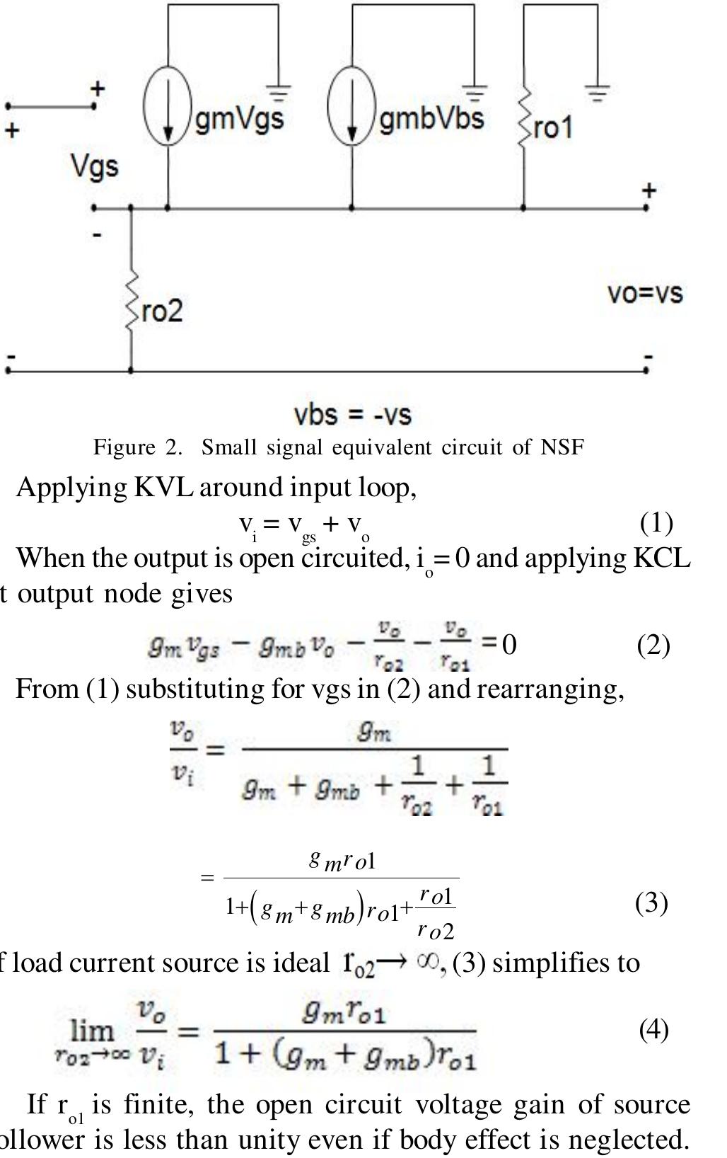 Figure 3 - Analysis and Design of CMOS Source Followers and