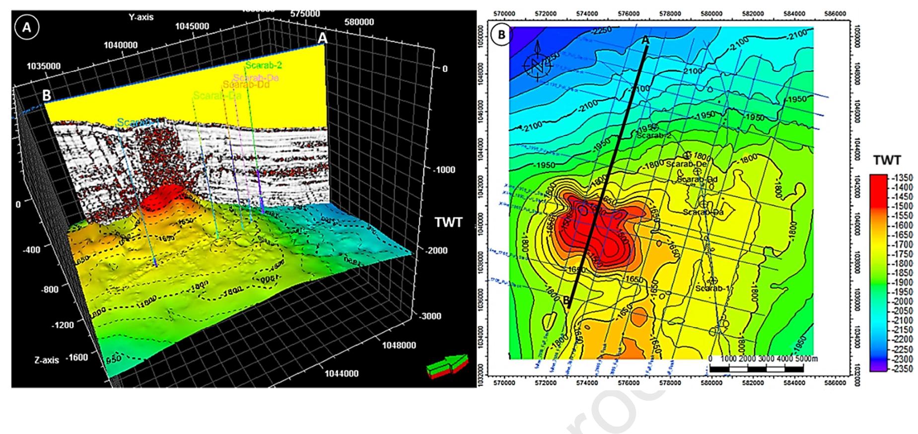 Figure 10 - Identification of gas zones and chimneys using