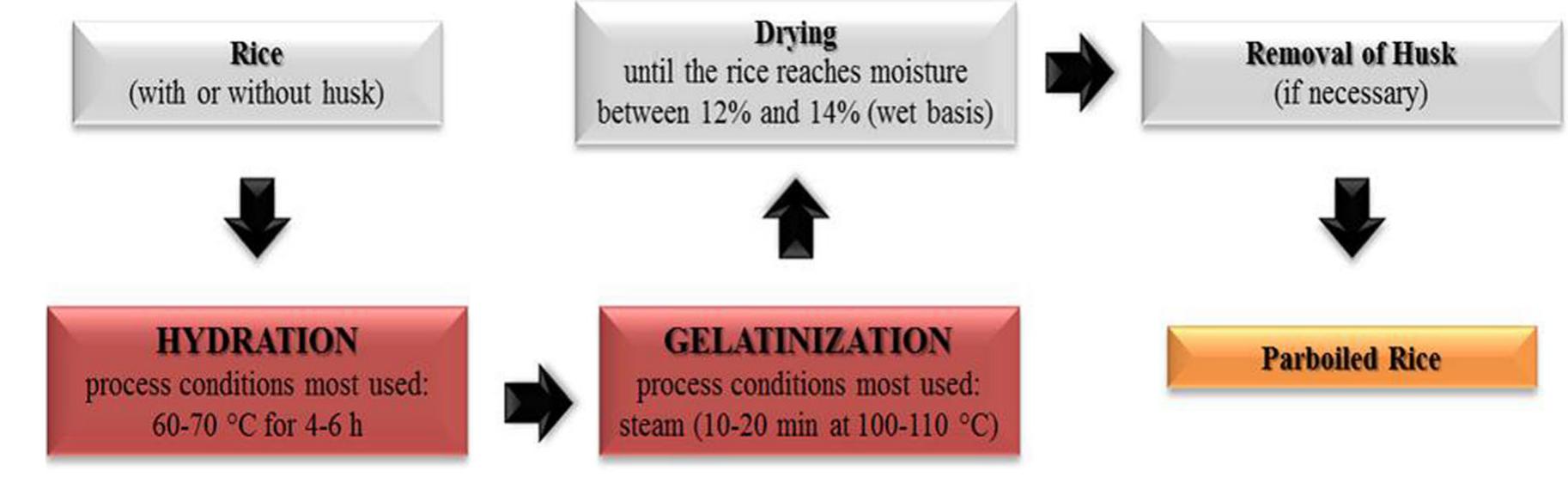 Diagram of the rice parboiling process