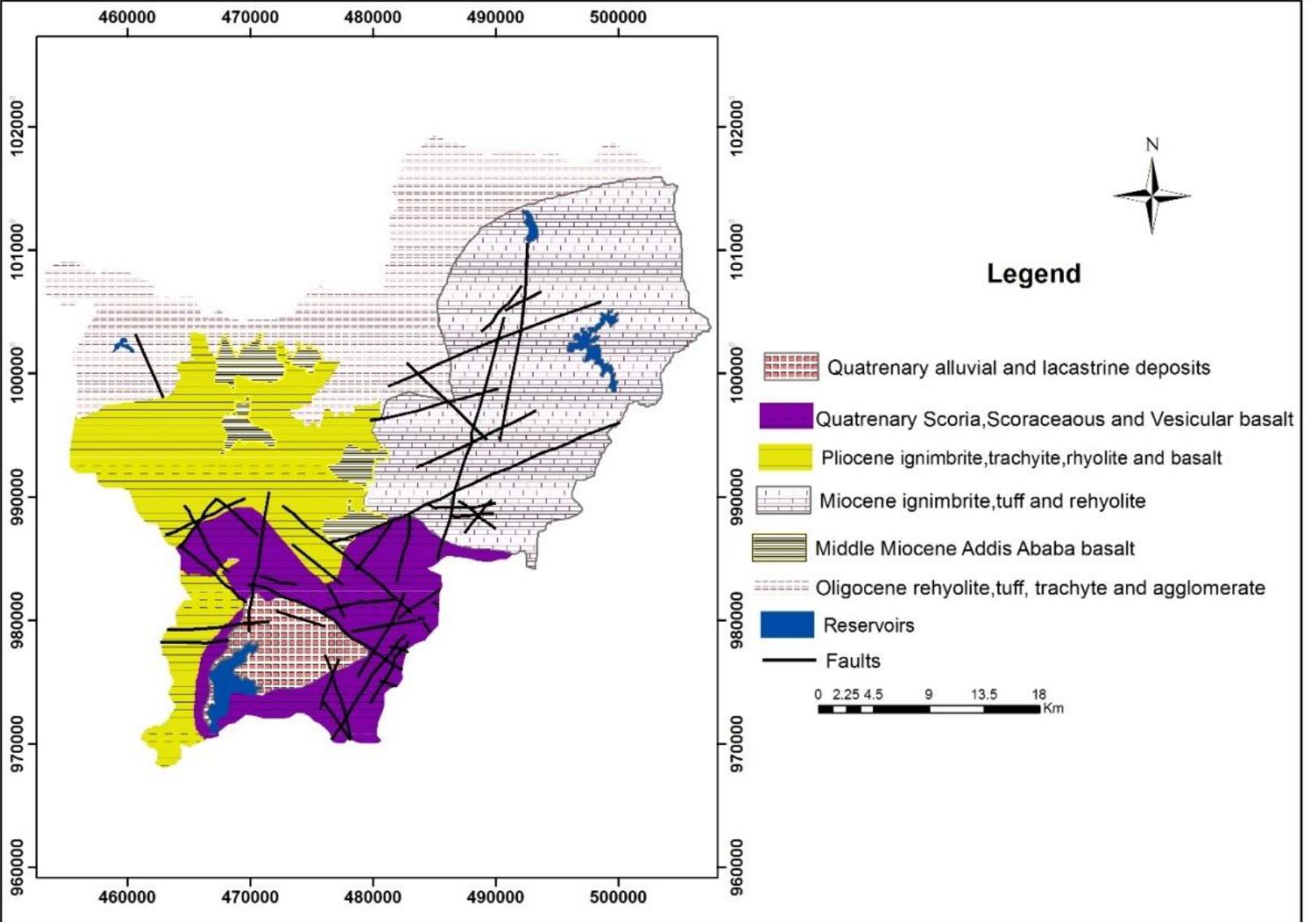 Geological map of the study area