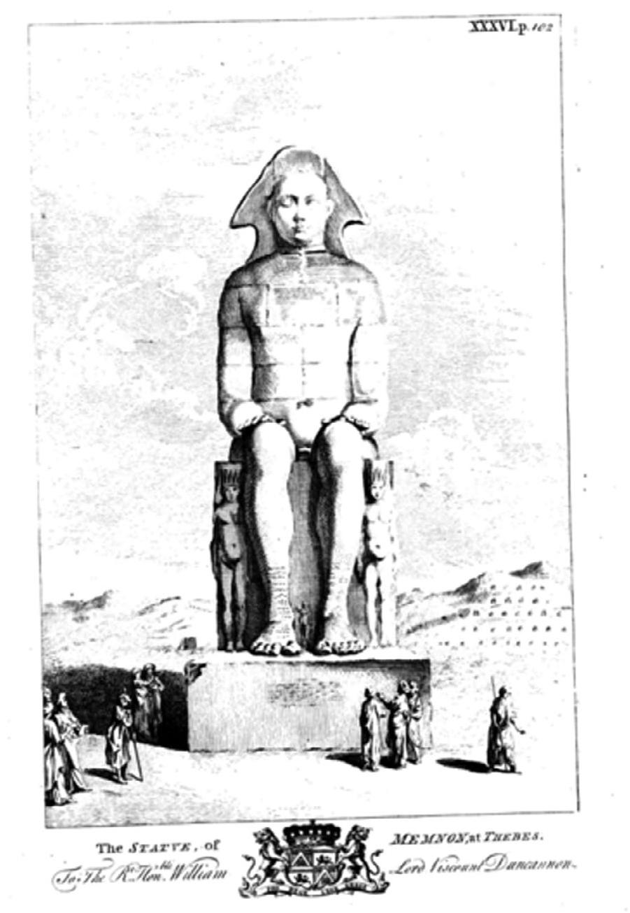 Conceptual sketch of undamaged colossus of memnon by richard